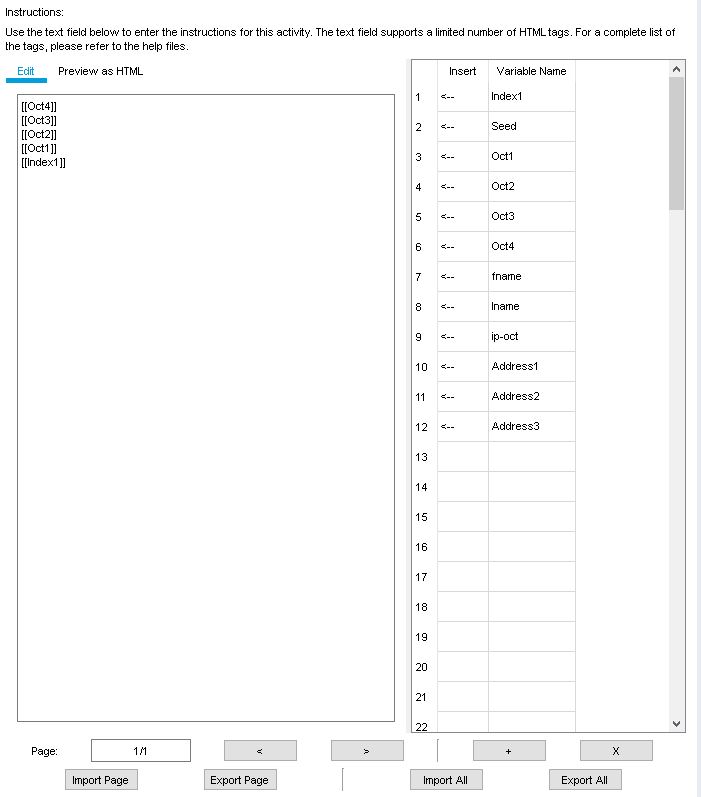 Variable Manager